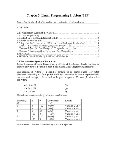 1chapter 3c M Linear Programming Problems Sta 101 Chapter 3 Linear