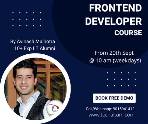 Tech Altum Frontend Developer Classroom Batch From 20th Sept At 10 Am Techaltum