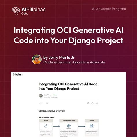 💻 Integrating Oci Generative Ai Pilipinas Cebu Chapter