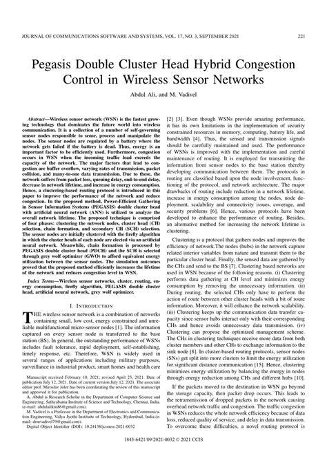 Pdf Pegasis Double Cluster Head Hybrid Congestion Control In Wireless Sensor Networks