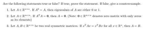 solved are the following statements true or false if true
