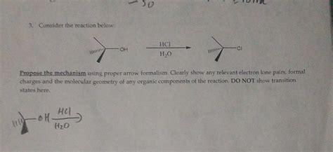 Solved Consider The Reaction Below H OHCl Propose The Chegg Com