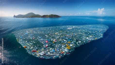 Huge Island Of Plastic Waste In The Ocean Known As The Great Pacific
