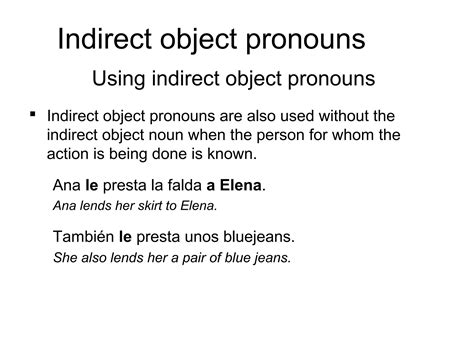 Indirect Object Pronoun Ppt