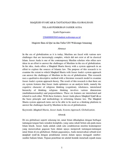 Maqashid Syariah Jasser Auda Pdf