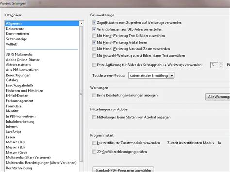 The Acrobat Default Settings