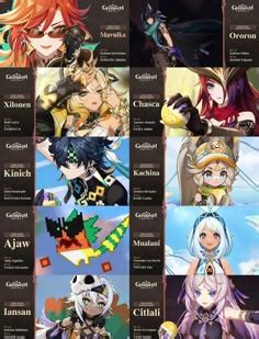 Natlan Characters Only The Ones We Have Seen So Far Character Design Anime Chibi Babe