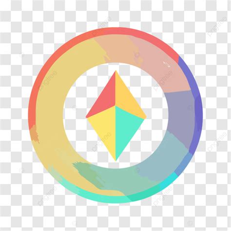 다채로운 원형 로고 벡터 흰색 배경에 있는 Icos의 단순한 다채로운 아이콘 그림자 없음 작은 프레임 중앙 Png 일러스트 및 벡터 에 대한 무료 다운로드 Pngtree
