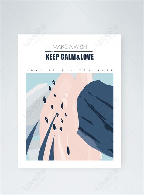 Morandi Color Graffiti Blessing Greeting Card Template Imagepicture