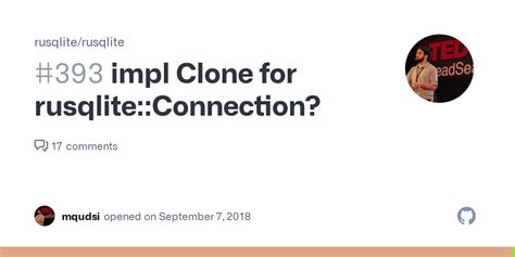 Impl Clone For Rusqlite Connection Issue Rusqlite Rusqlite GitHub