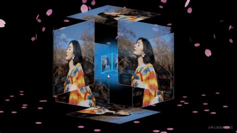 女朋友生日 Htmlcss3js 实现抖音炫酷樱花3d相册 含背景音乐程序员表白必备 掘金