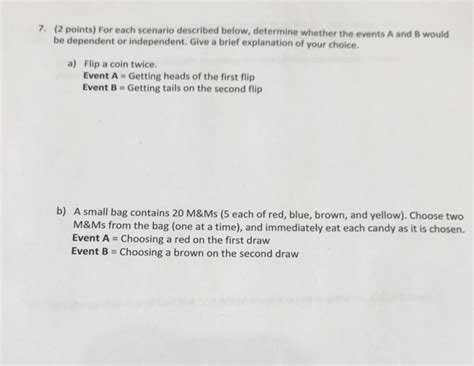 solved 7 2 points for each scenario described below