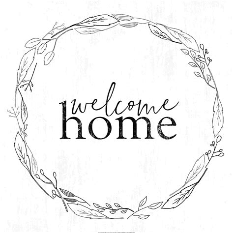Gracie Oaks Welcome Home Wreath On Canvas Graphic Art Wayfair