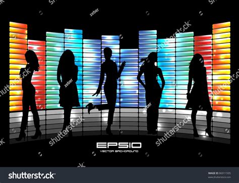 Sexy Women Music Background Stock Vector Royalty Free 86911595 Shutterstock