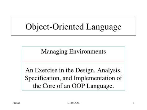 Ppt Object Oriented Language Powerpoint Presentation Free Download Id746155
