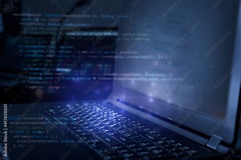 technical background laptop and code background learn programming