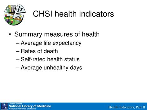 PPT Community Health Status Indicators CHSI Module PowerPoint Presentation ID