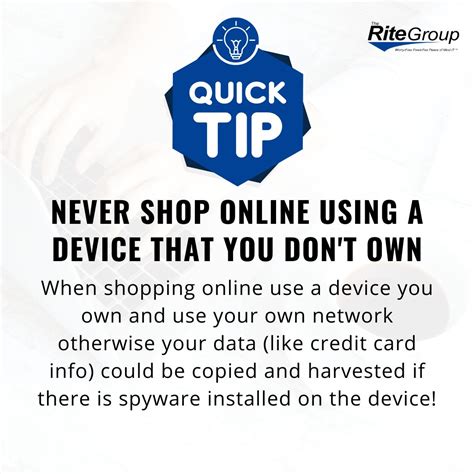 The Rite Group On Linkedin Techtip Cybersecurity Onlineshopping Security Theritegroup