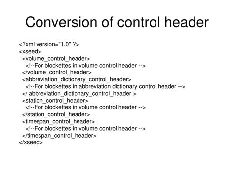 ppt conversion of seed format to xml representation for a new