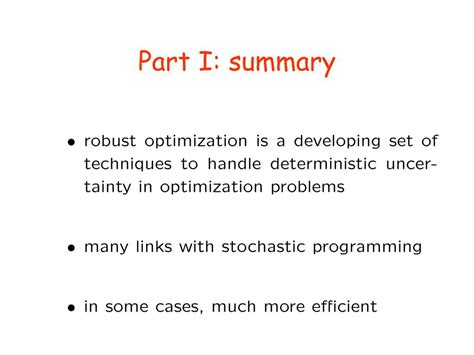Ppt Robust Optimization And Applications Powerpoint Presentation