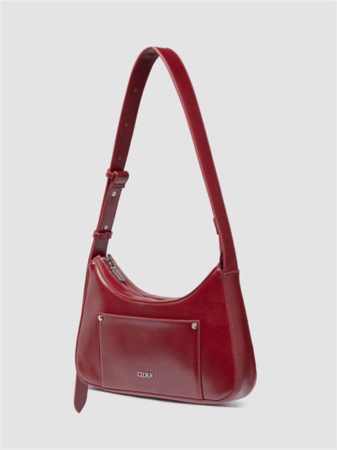 Preppy Faux Leather Faux Leather Shoulder Bag