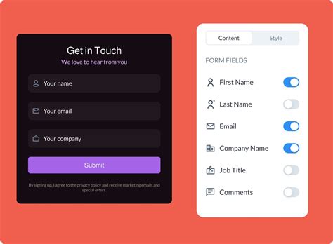 Online Contact Form Generator Create Contact Forms Free Visme