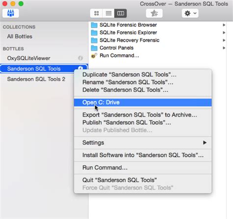 Sanderson Sqlite Forensic Toolkit On A Mac Os X Using Crossover