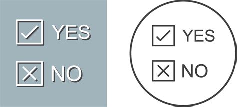 Yes No Option Icon Design 44409804 Vector Art At Vecteezy