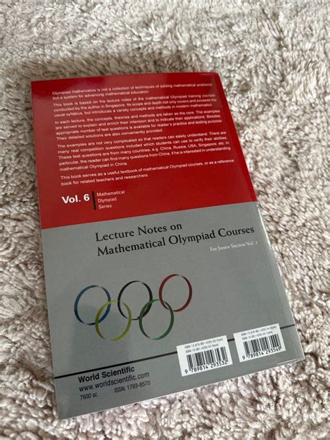 Lecture Notes On Mathematical Olympiad Courses Hobbies And Toys Books And Magazines Textbooks On