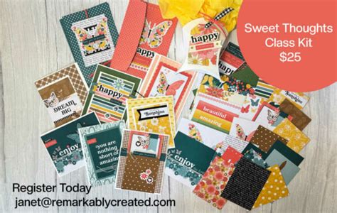 Stampinup Sweet Thoughts Memories And More Class Kit To Go Remarkably Created Papercrafting