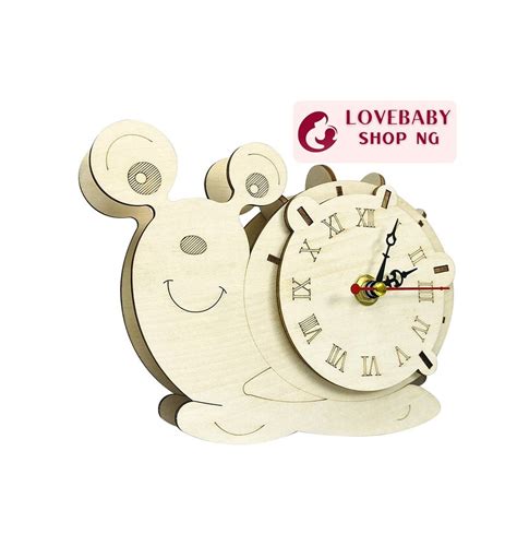 3d Jigsaw Toy Wooden Snail Clock Wooden 3d Snail Clock Etsy
