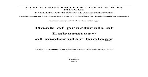 pdf book of practicals at laboratory of molecular biology dokumen tips