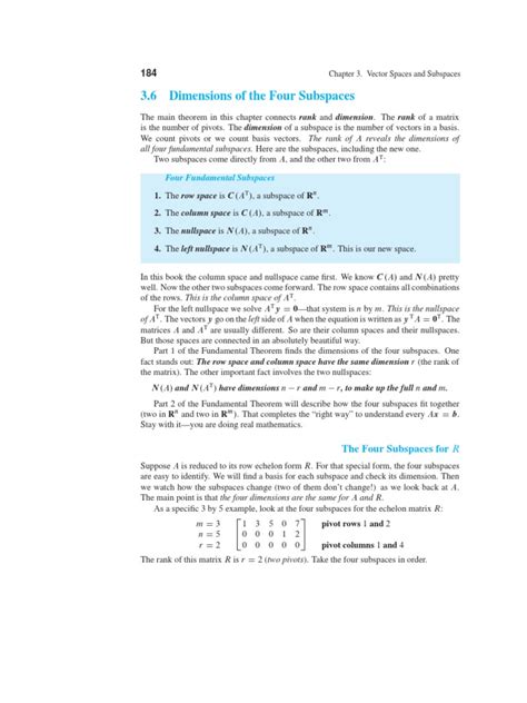 Ila 0306 Pdf Linear Subspace Matrix Mathematics