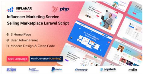 Inflanar Influencer Marketing Service Selling Marketplace Laravel Script Top New Code