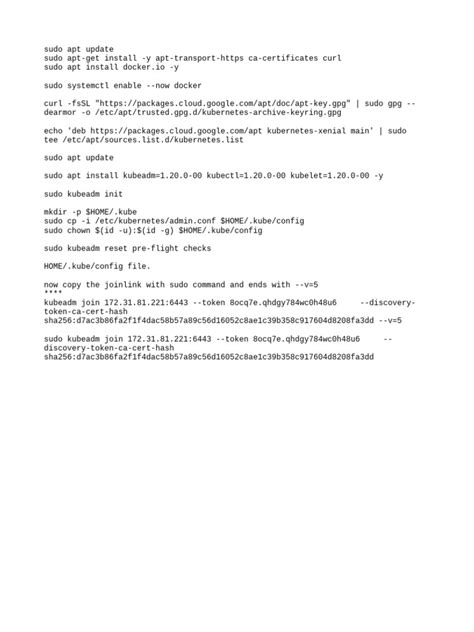 K8s Worker Node Command W Pdf