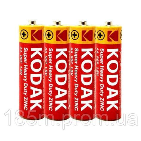 Батарейка KODAK R6 AA EXTRA HEAVY DUTY shrink 4 (ID#39700322), цена: 30 ...