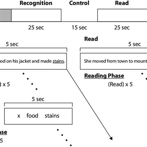Time Courses Of The Reading Span Task Rst And Read Conditions The