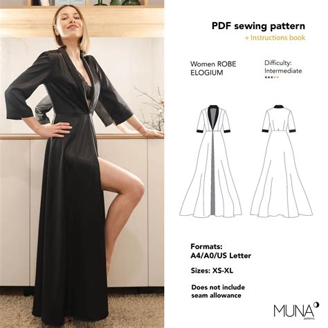 Ithinksew Patterns And More Robe Sewing Pattern Pdf Elogium By