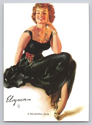 Gil Elvgrens Calendar Pinups 1993 80 A Delightful Date Ebay