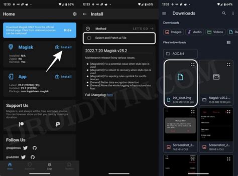 Root Pixel 7a 7 Pro Via Magisk Patched Init Boot Droidwin