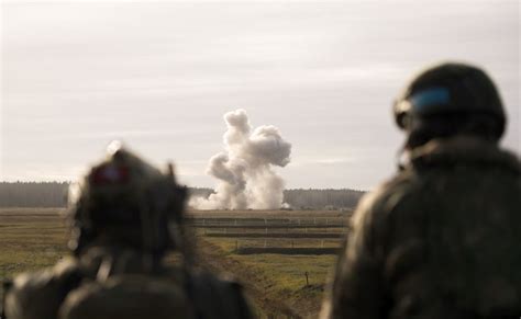 Us Strategic Bombers And Italian Fighter Aircraft Ground Controlled By Lithuanian Military