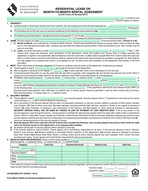 Ontario Lease Agreement 2026 Printable Printable Lease Agreement
