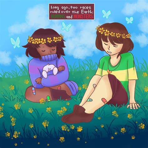 Chara And Frisk Collab By Bleached Potato On Deviantart