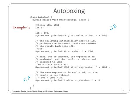 Enumerations Type Wrappers And Autoboxing Pdf Programming