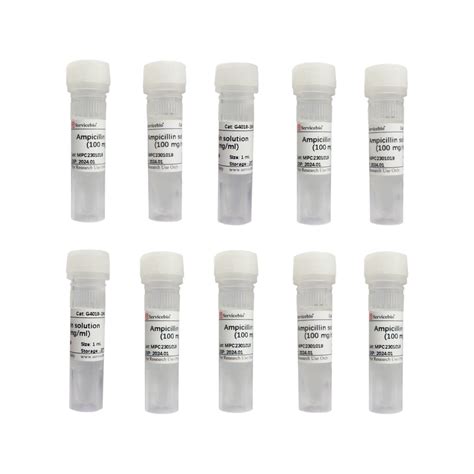 Ampicillin Solution 100mgml 10×1 Ml Smartscience