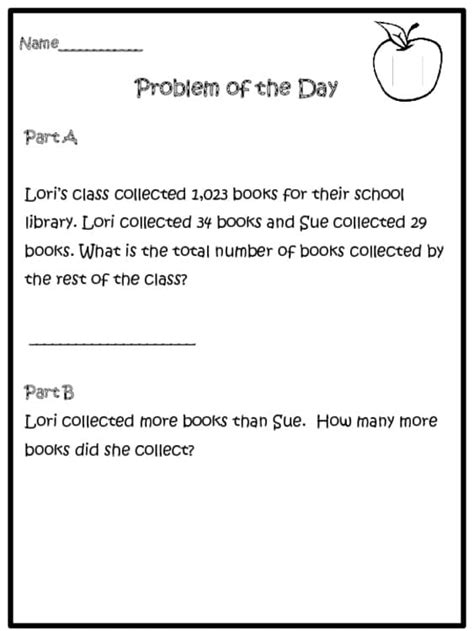 Njsla Problem Of The Day 3rd Grade Math By Meaningful Teaching Tpt