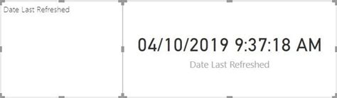 Add The Last Refreshed Date And Time To Power