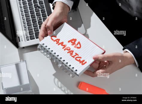 Text Caption Presenting Ad Campaign Word For Promotion Of Specific