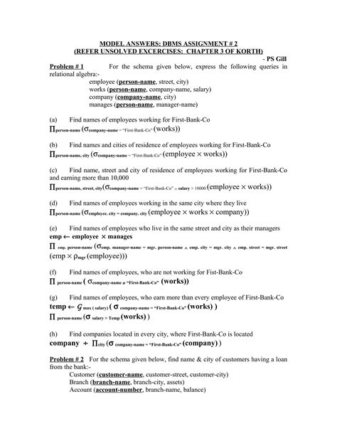 dbms exercises pdf