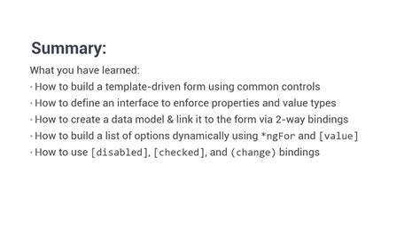 Hands On Angular Create A Registration Form Conclusion